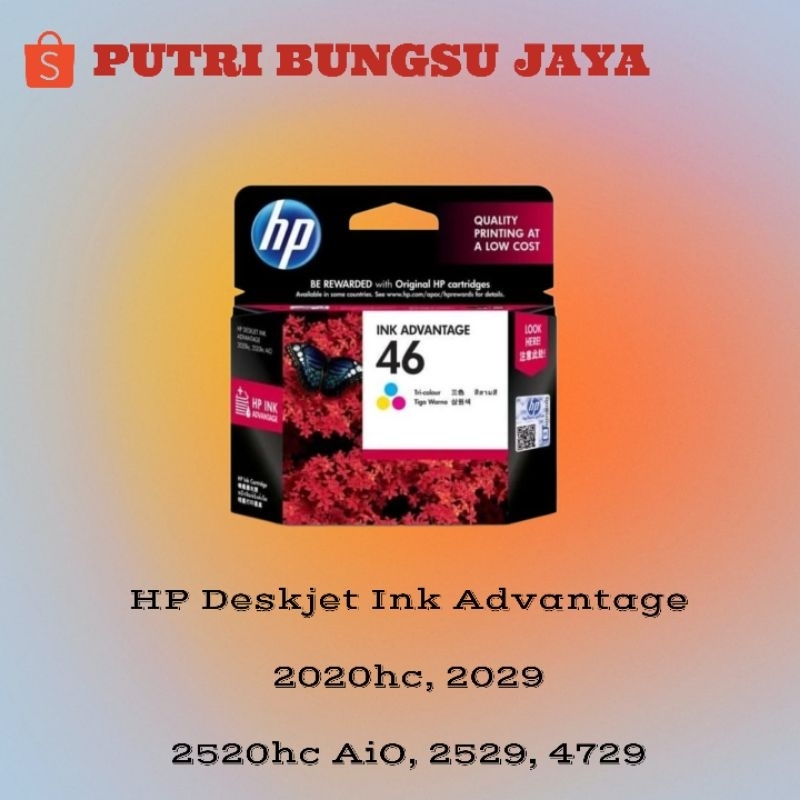 Jual Tinta Catridge Hp 46 Colour ( Warna ) Original | Shopee Indonesia