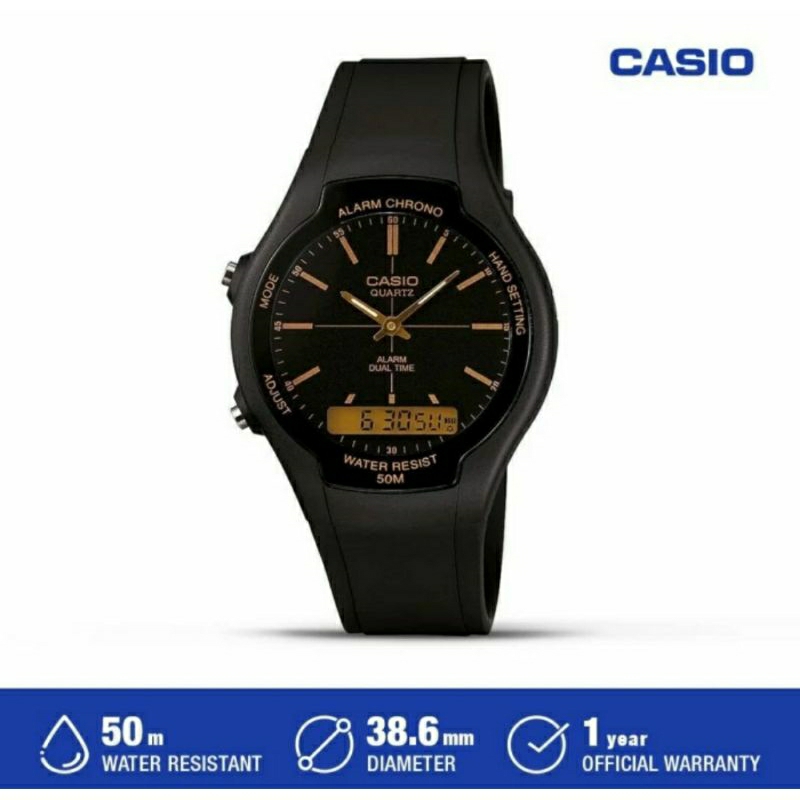 Jual Jam Tangan Pria Casio AW-90H-9EVDF / AW-90H-9E Original | Shopee ...