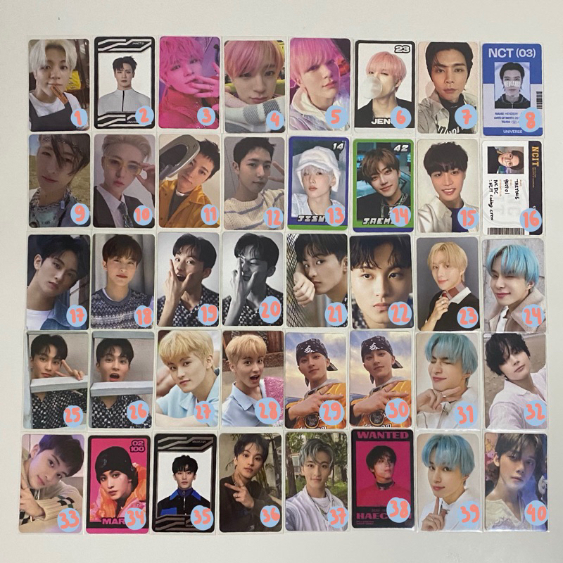 Jual PC PHOTOCARD TC TRADING CARD NCT DREAM 127 WAYV TXT JENO MARK ...