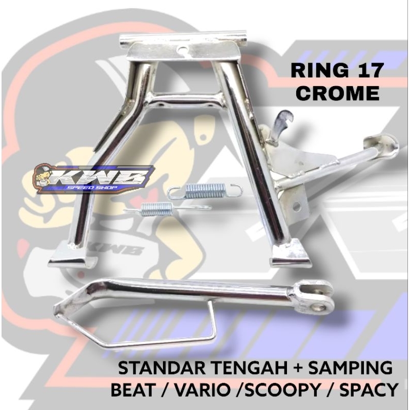 Jual Standar jagrak jagang tengah set samping pnp honda beat / scoopy ...