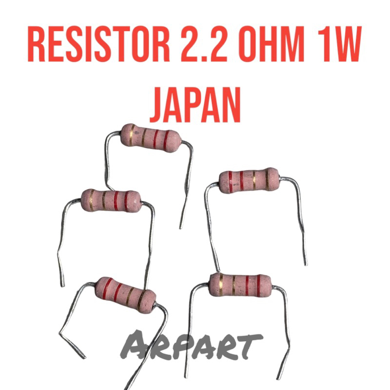 Jual resistor 2.2ohm 2r2 1watt pink origianl japan bodi kecil | Shopee ...