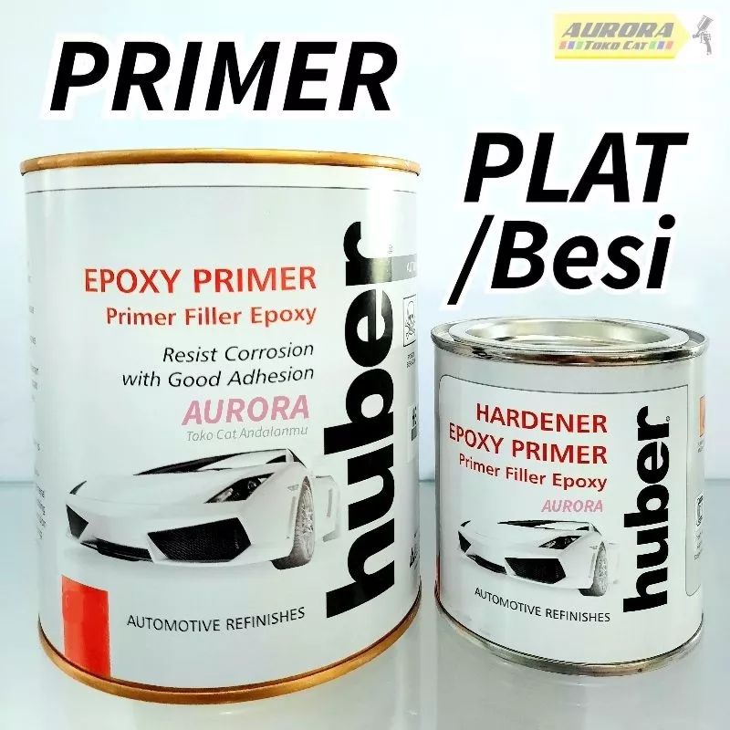 Jual HUBER Epoxy Primer 200ml Epoksi Abu-abu Poksi Poxy Grey / dasaran cat duco duko filler ...