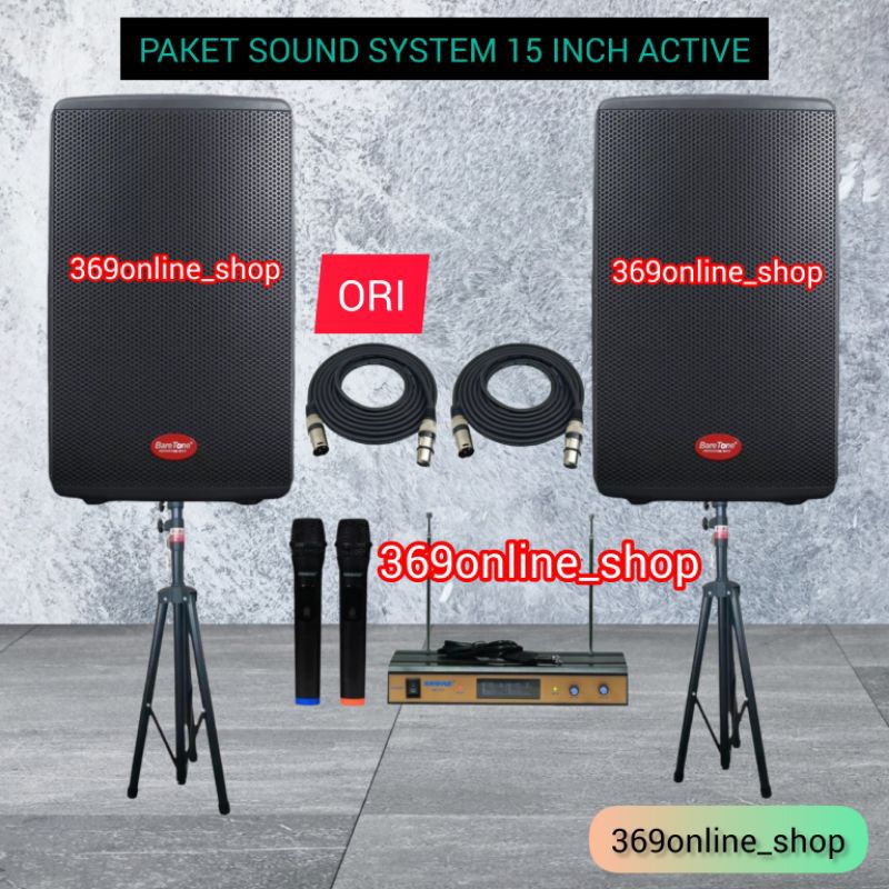 Jual Paket Sound system 15 inch Aktif Speaker BareTone MAX15RC Original ...