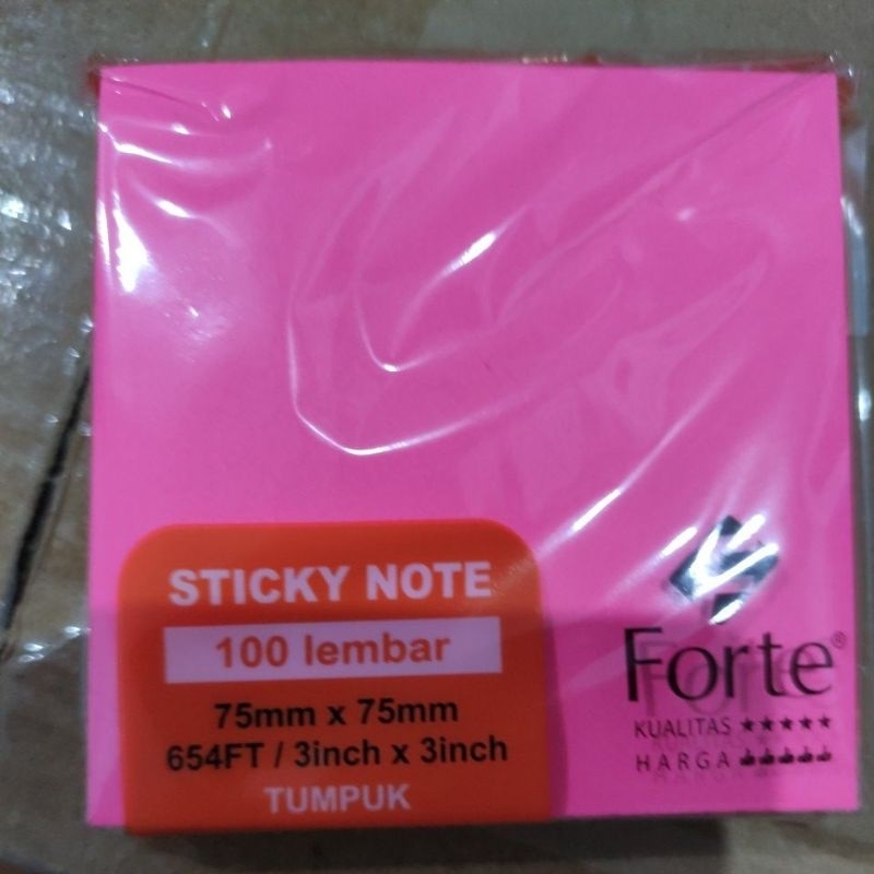 Jual Sticky Note Forte Rainbow Colour 3X3 Inch 100 Lembar | Shopee ...