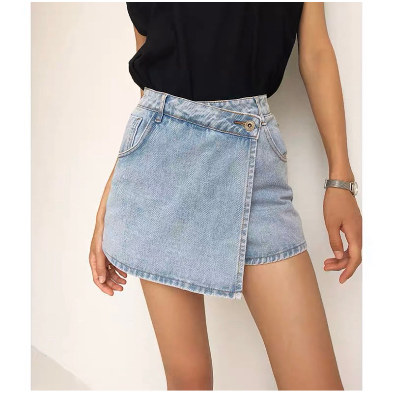 Jual Love.yourself.id Shasha Short Pants Blue Jeans | Rok Celana Jeans ...