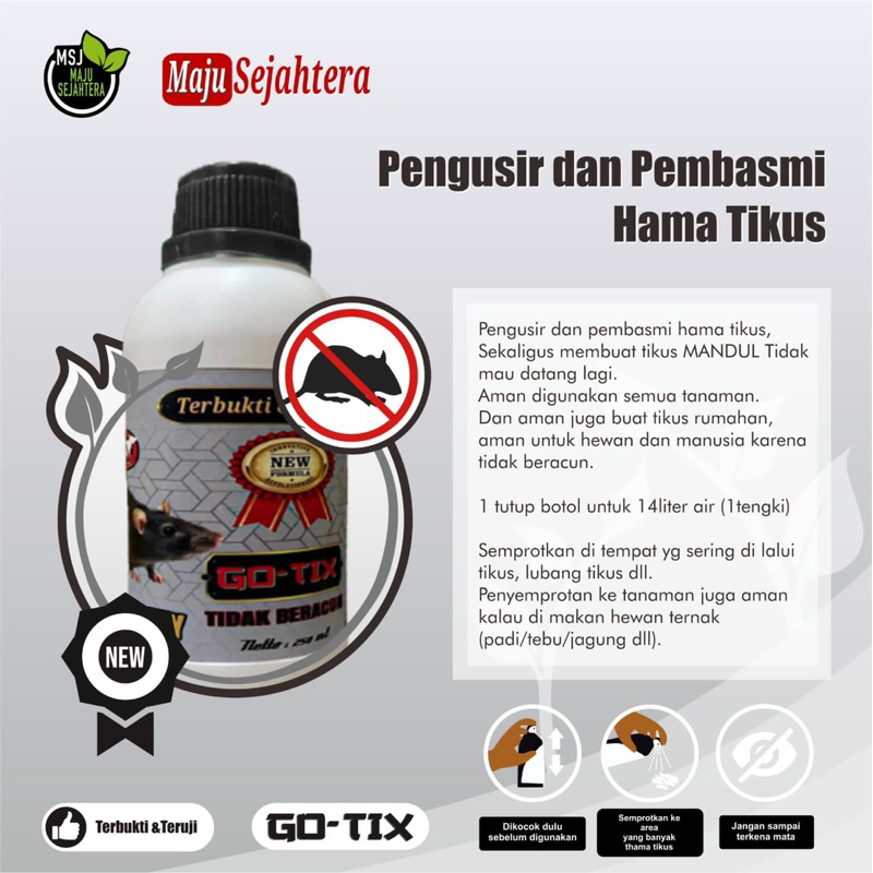 Jual GOTIX Pengusir Hama (MSJ) Netto 250ML | Shopee Indonesia