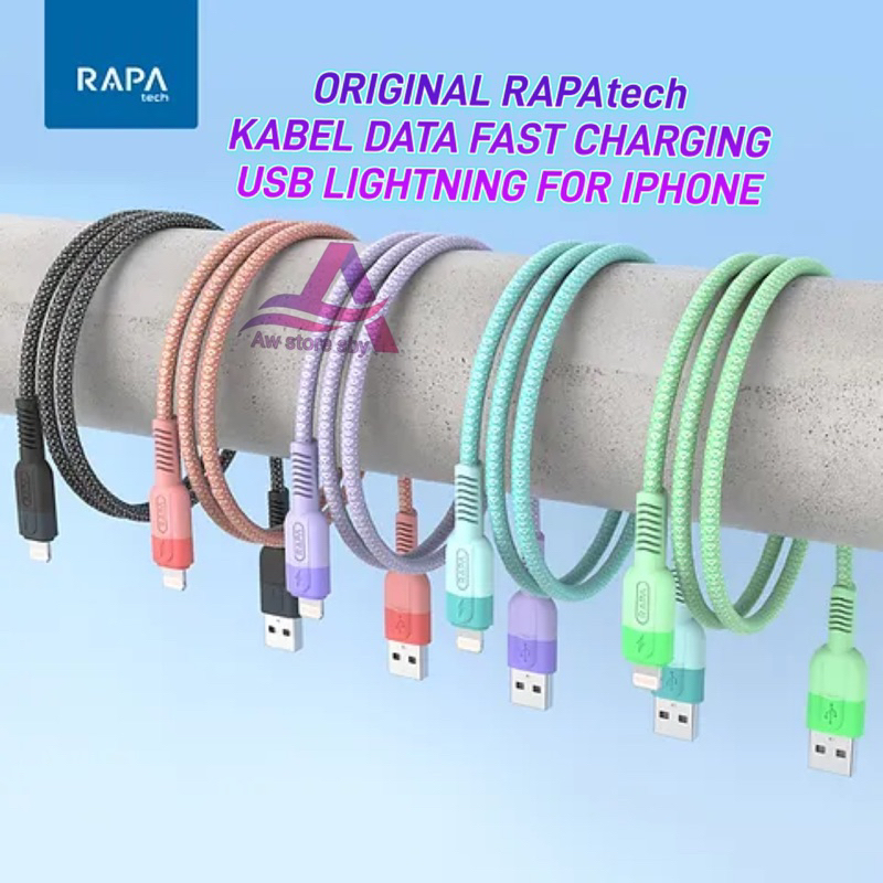 Jual RAPAtech Colorfull Kabel Data Usb Lightning Nylon Braided Fast ...