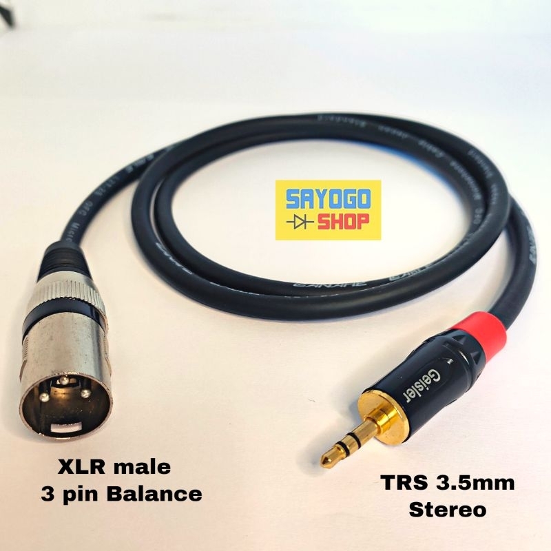 Jual Audio Adapter TRS Stereo 3.5mm Male to XLR Male | Shopee Indonesia