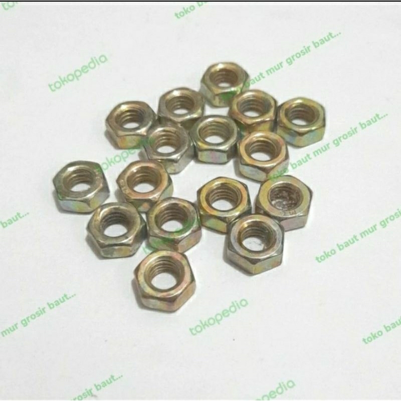 Jual Mur m6 Mur Baut 10 Kuning / hitam (100 pcs) | Shopee Indonesia