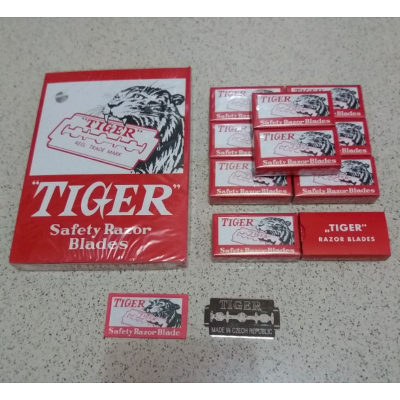 Jual silet tiger original 1 kotak kecil(10pc silet) | Shopee Indonesia