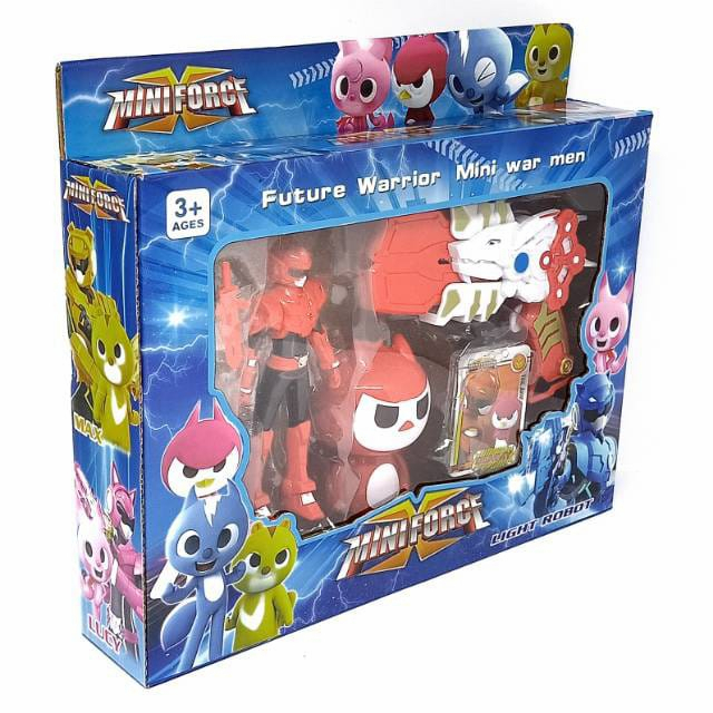 Jual mainan miniforce robot / pedang mini force 2 in 1-- merah | Shopee ...