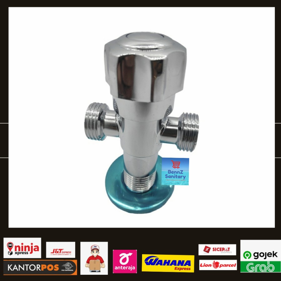 Jual stop kran cabang/stop kran double/stop kran ukuran 1/2/stopkran kloset | Shopee Indonesia