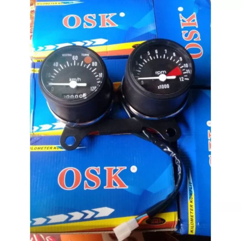 Jual Speedometer digital spido kilometer assy cb125 CB100 original import set breket glatik ...