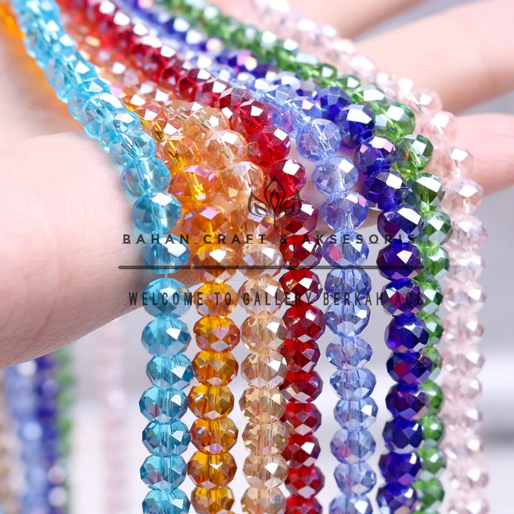 Jual Manik Manik Kristal Ceko Bening 4/6/8 Mm Beads Cristal Ceko Bahan ...