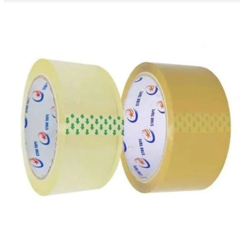 Jual LAKBAN PLASTIK STAR TAPE 45 MM 90 YARD Lakban Star Tape Isolasi ...