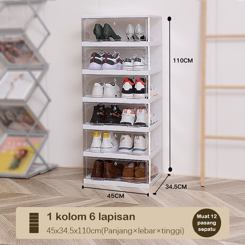Jual Kotak Sepatu Lipat Lemari Sepatu Lipat Rak Sepatu Lipat Kotak ...