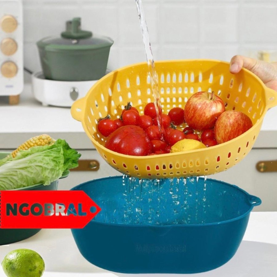 Jual Baskom Cuci Sayur / Baskom Tiris Sayur / Baskom Cuci Buah Plastik ...