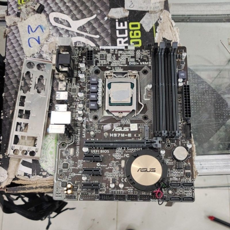 Jual mainboard Asus h97m ddr3 procsesor core i5-4460 socket 1150 gen4 ...