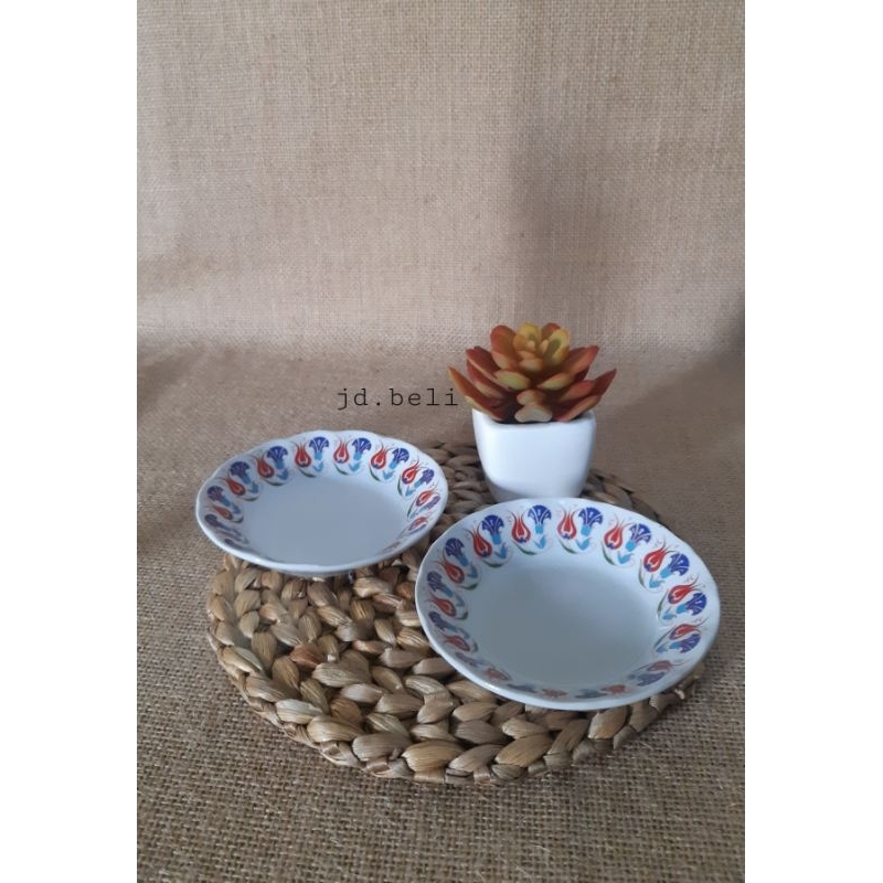 Jual Piring motif mini 4inci/Pisin motif/Visin/Tatakan gelas/Piring ...