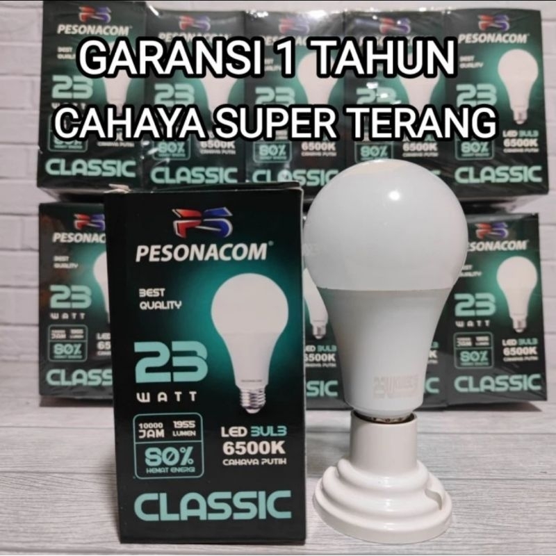 Jual Lampu Led PESONACOM CLASSIC 23w 23 Watt Cahaya Putih 6500K Garansi 1 Tahun | Shopee Indonesia