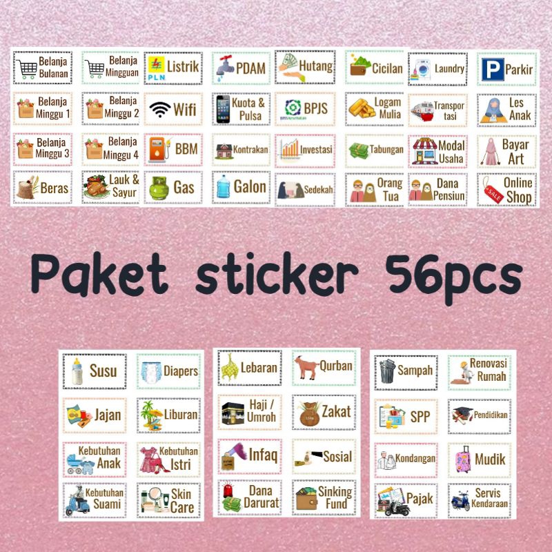 Jual paket sticker keuangan budgeting | Shopee Indonesia