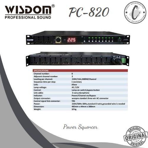 Jual Wisdom PC820 PC-820 8-Channel Power Squencer Original | Shopee Indonesia