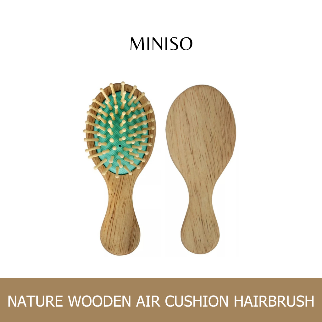 Jual Miniso Sisir Rambut Wooden Air Cushion Hair Brush | Shopee Indonesia