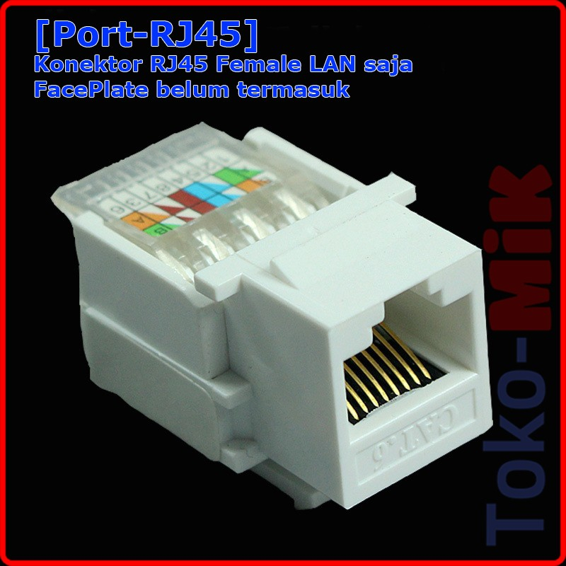 Jual Konektor RJ45 LAN RJ11 Telepon Wall Socket Tembok FacePlate Inbow | Shopee Indonesia