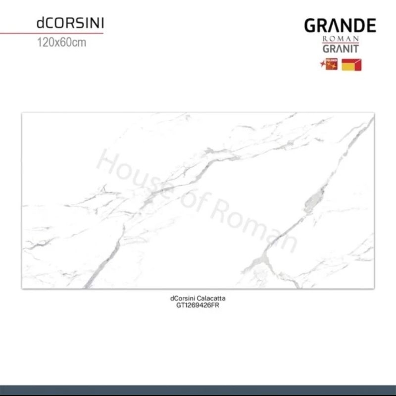 Jual Roman Grande Granit 120x60 GT1269426FR dCorsini Calacatta (Gloss ...