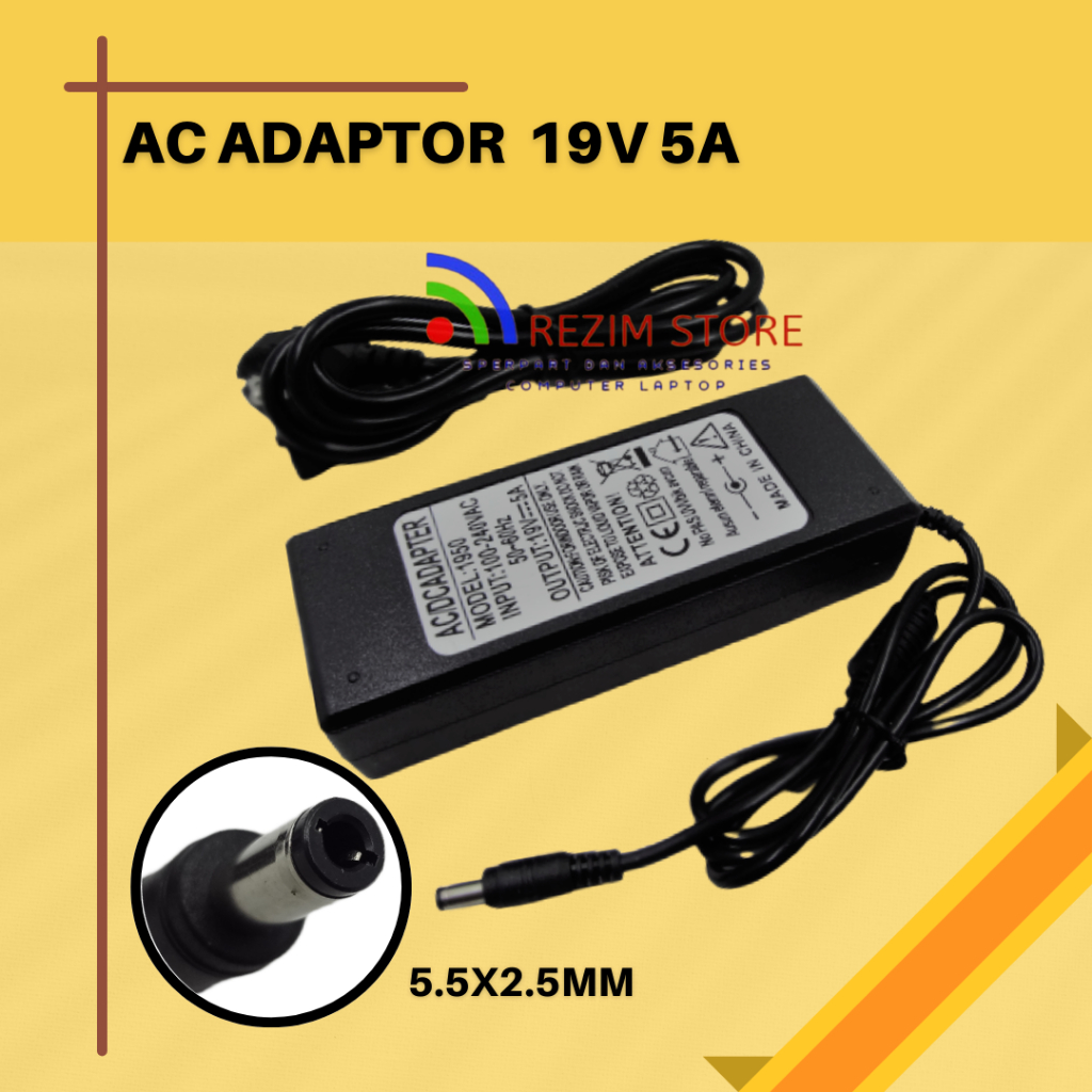 Jual AC POWER ADAPTOR 19V 5A SWITCHING ADAPTOR 19 VOLT 5 AMPER | Shopee Indonesia