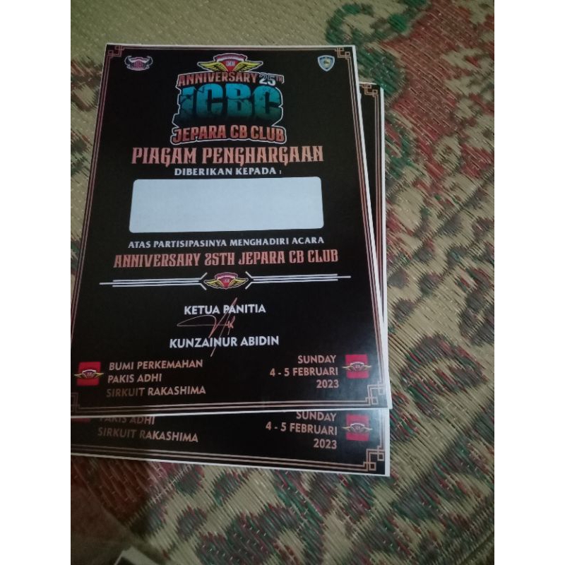 Jual piagam JCBC jepara | Shopee Indonesia