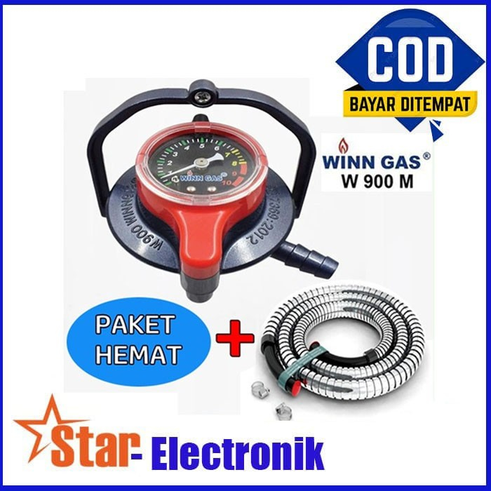 Jual PAKET Regulator Winn Gas / Win Gas W 900 M + Selang 1,8 Meter ...