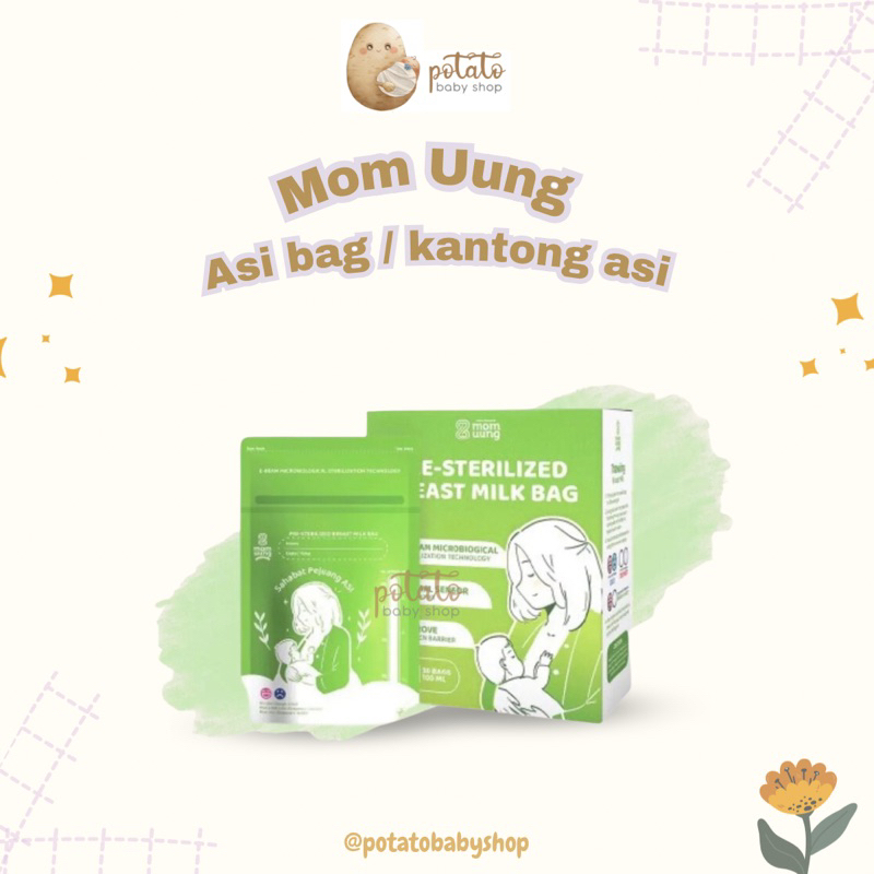 Jual Mom Uung kantong Asi Pre-sterilized Breast Milk Bag 100 ml | Shopee Indonesia