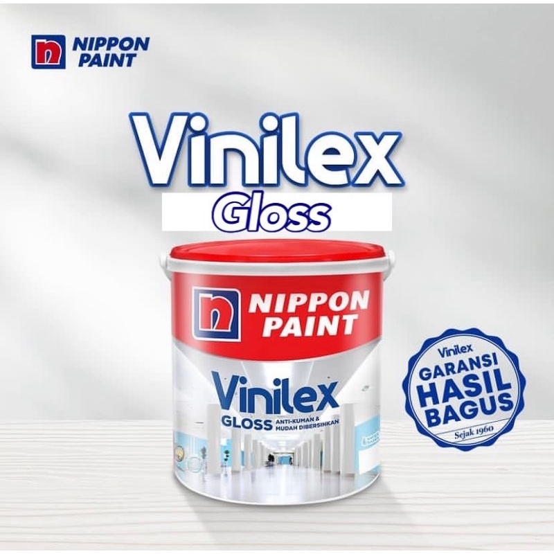 Jual VINILEX GLOSS NIPPON PAINT 2,5 LTR / CAT TEMBOK HASIL KILAT GLOSSY ...