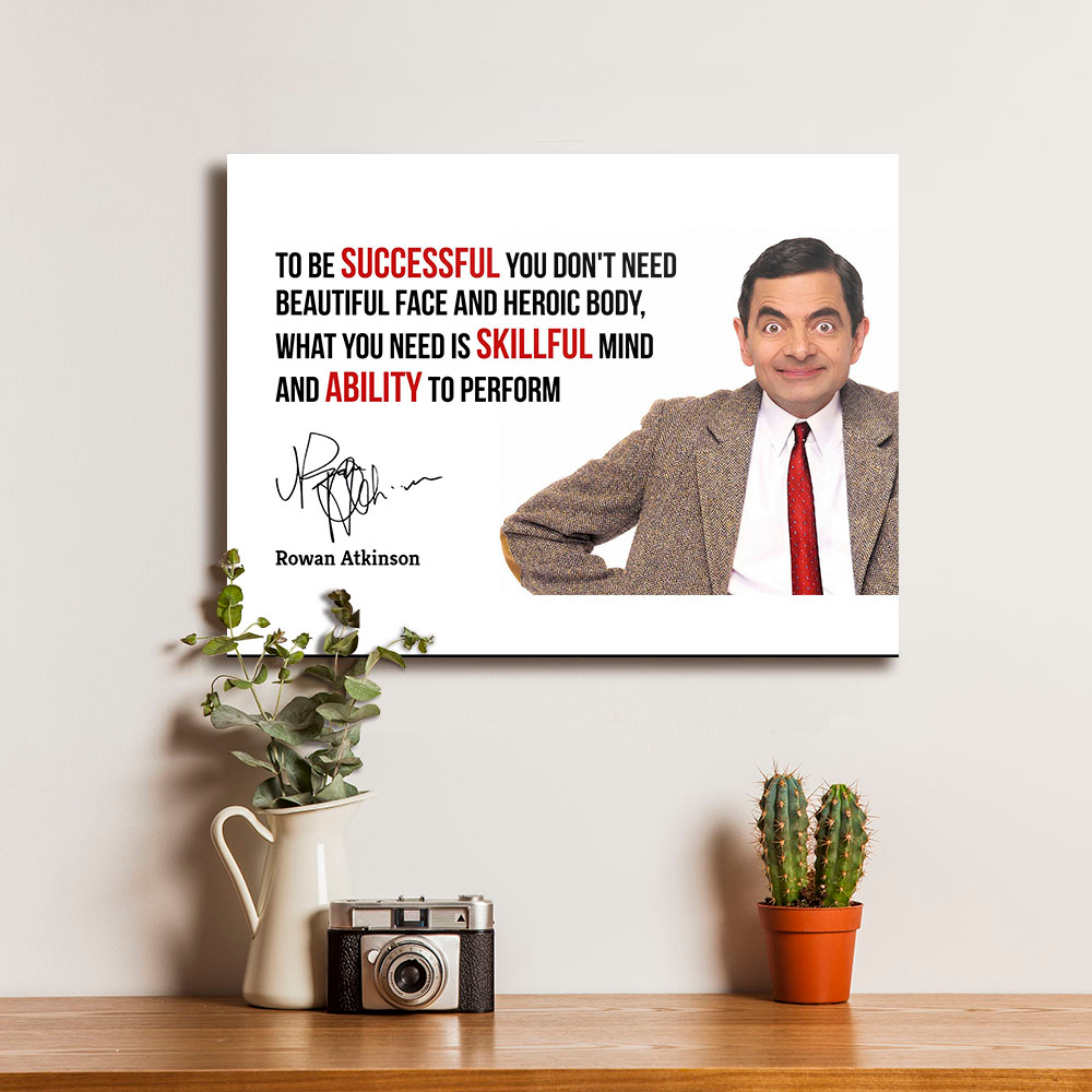 Jual Poster Rowan Atkinson Mr Bean Quotes Successful need Skilful and ...