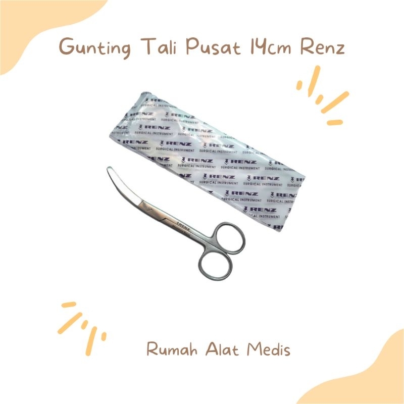 Jual Gunting Tali Pusat RENZ Gunting Umbilikal Umbilical Scissor 14cm ...