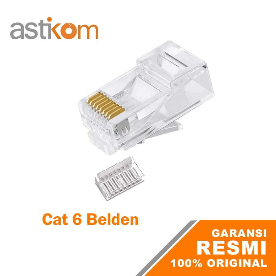 Jual Konektor RJ45 Cat 6 Belden Connector RJ 45 CAT6 Eceran | Shopee ...
