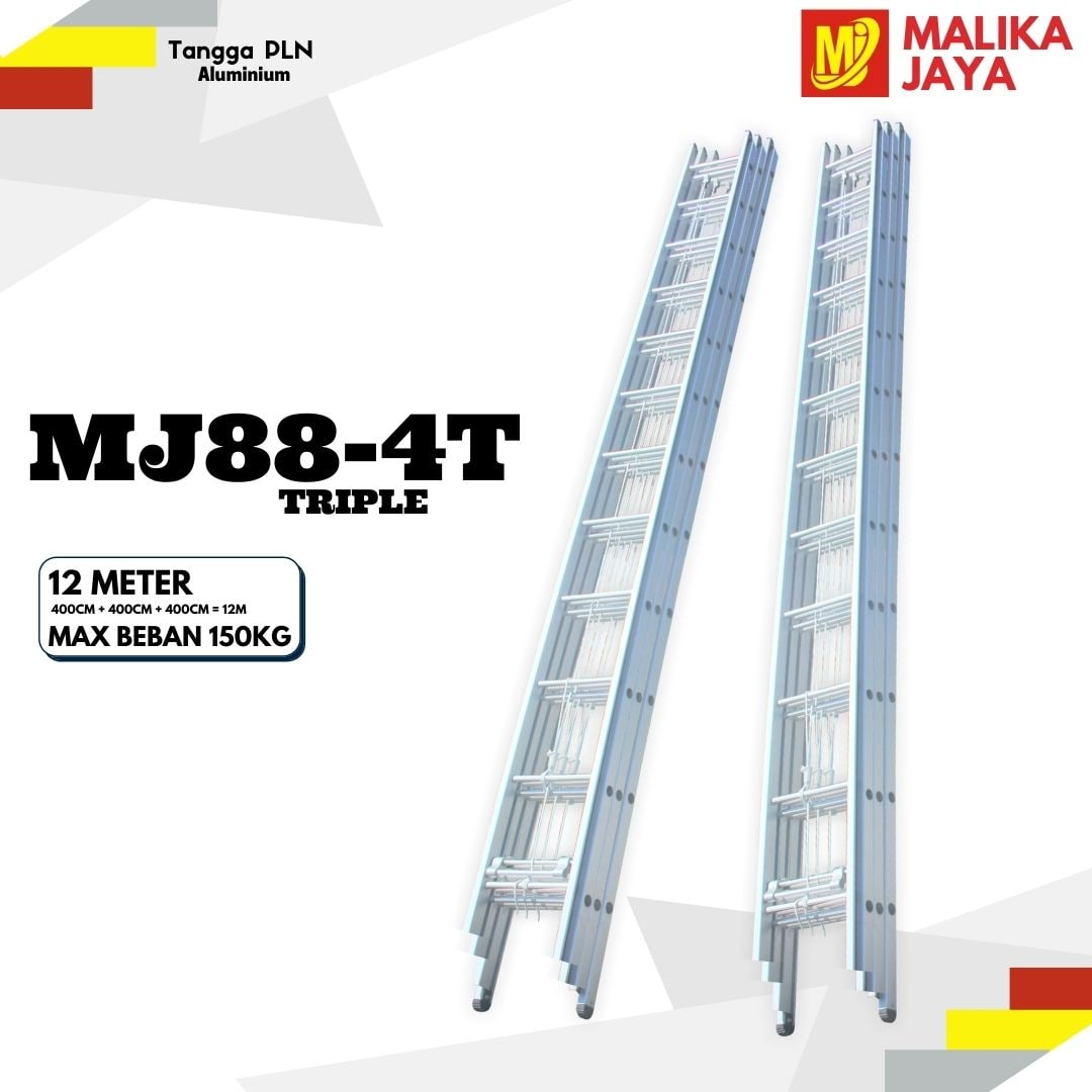 Jual Tangga PLN Alumunium MJ88 Triple 12 Meter-18 Meter Ketebalan 3mm ...