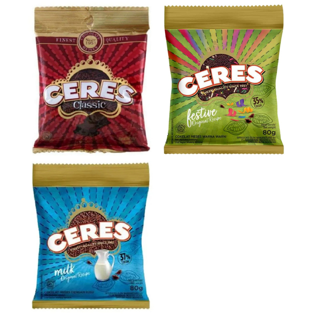 Jual Ceres hagelslag meises classic, milk dan festive kemasan 80gr ...