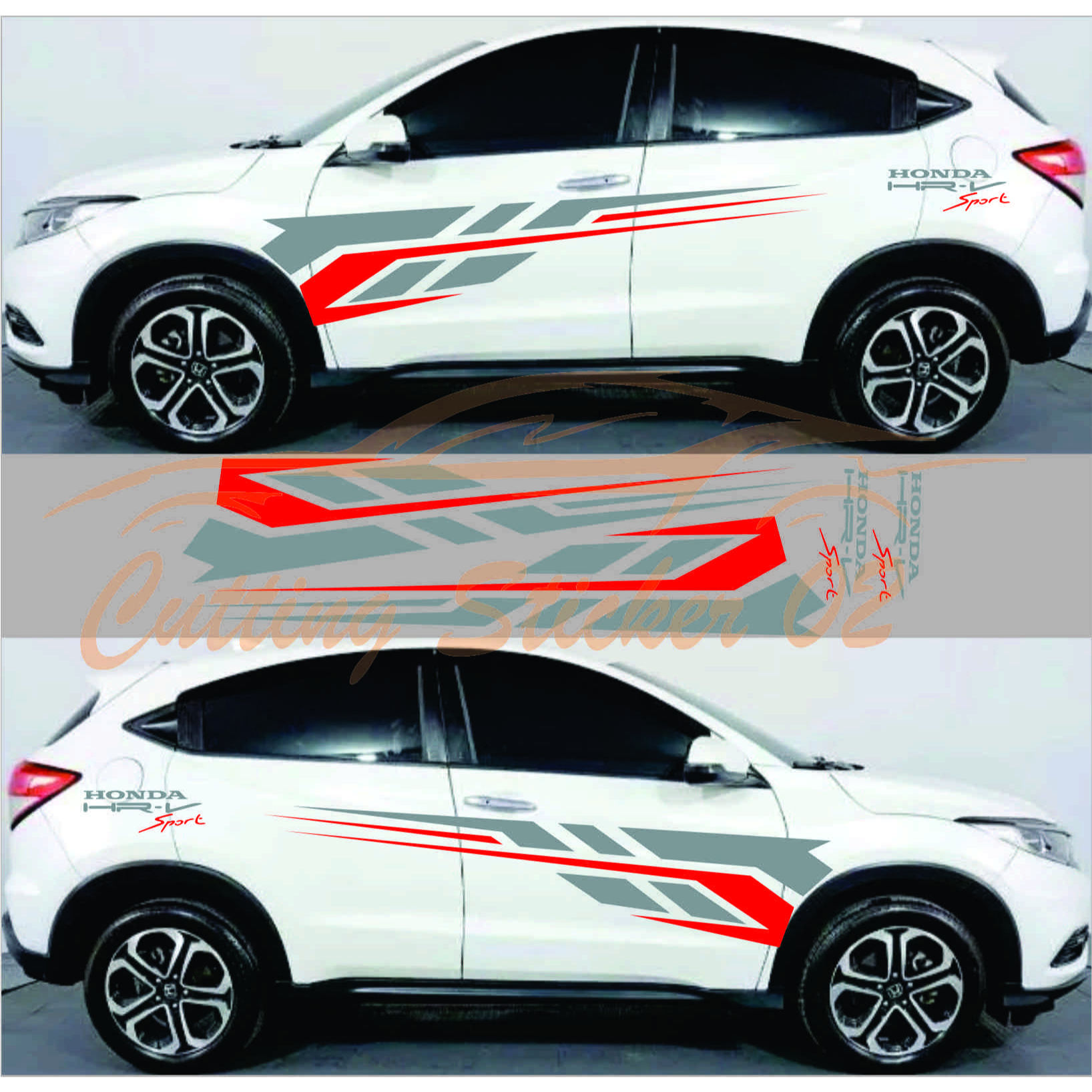 Jual stiker hrv sticker mobil model honda hrv honda crv honda brv dll ...