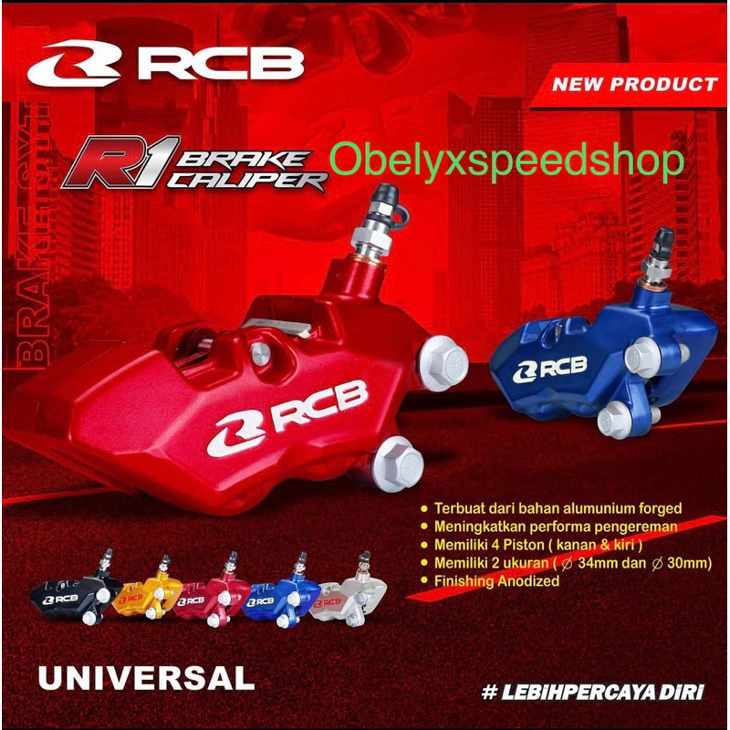 Jual KALIPER RCB R1 SERIES 4 PISTON UNIVERSAL | Shopee Indonesia