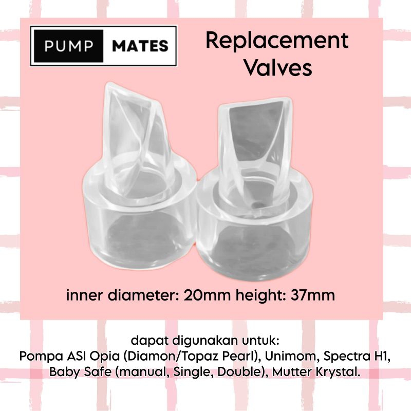 Jual Pump Mates Valve untuk Pompa ASI Opia Unimom Baby Safe diameter ...