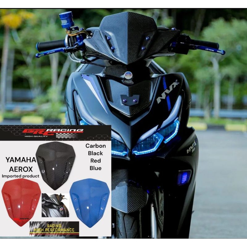 Jual Visor variasi yamaha aerox 155 bahan akrilik motif carbon free ...