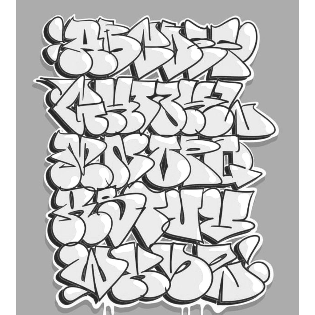 Jual custom sticker tagging throwup piece graffiti stikerslap nama ...