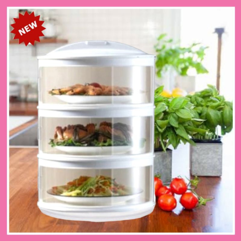 Jual Rak Susun Makanan Tempat Display Penyimpanan Makanan 3 Layer Food ...