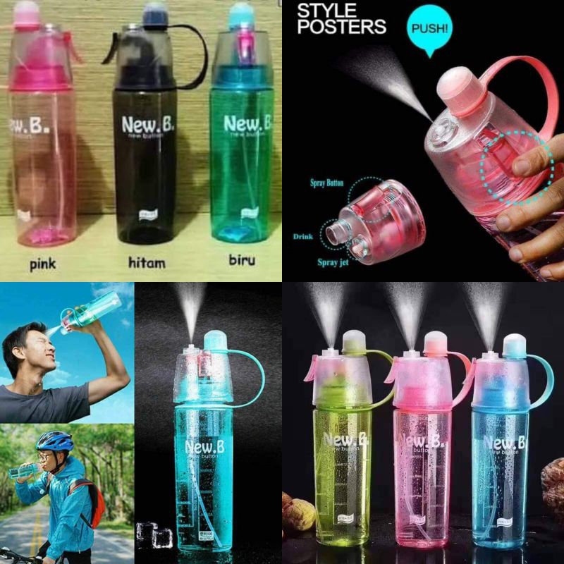 Jual Botol Sport New B - Botol spray 600 ml | Shopee Indonesia