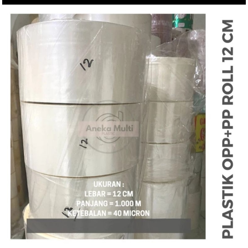 Jual Plastik Roll OPP PP Bening Kemasan Makanan Renteng 12cm x 1000m ...