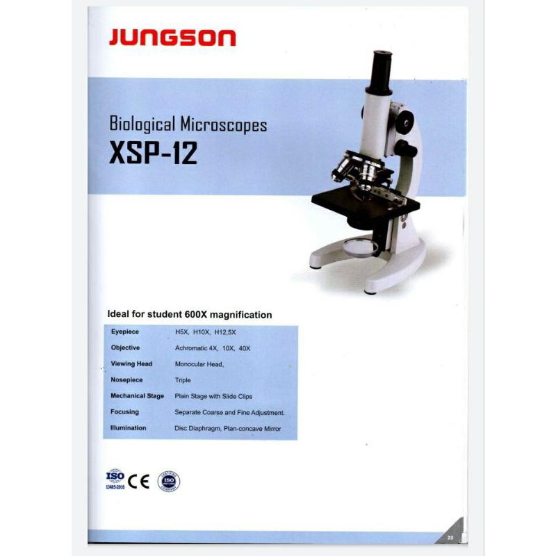 Jual JUNGSON Mikroskop Monokular - Microscope XSP-12 (Pembesaran 500X ...