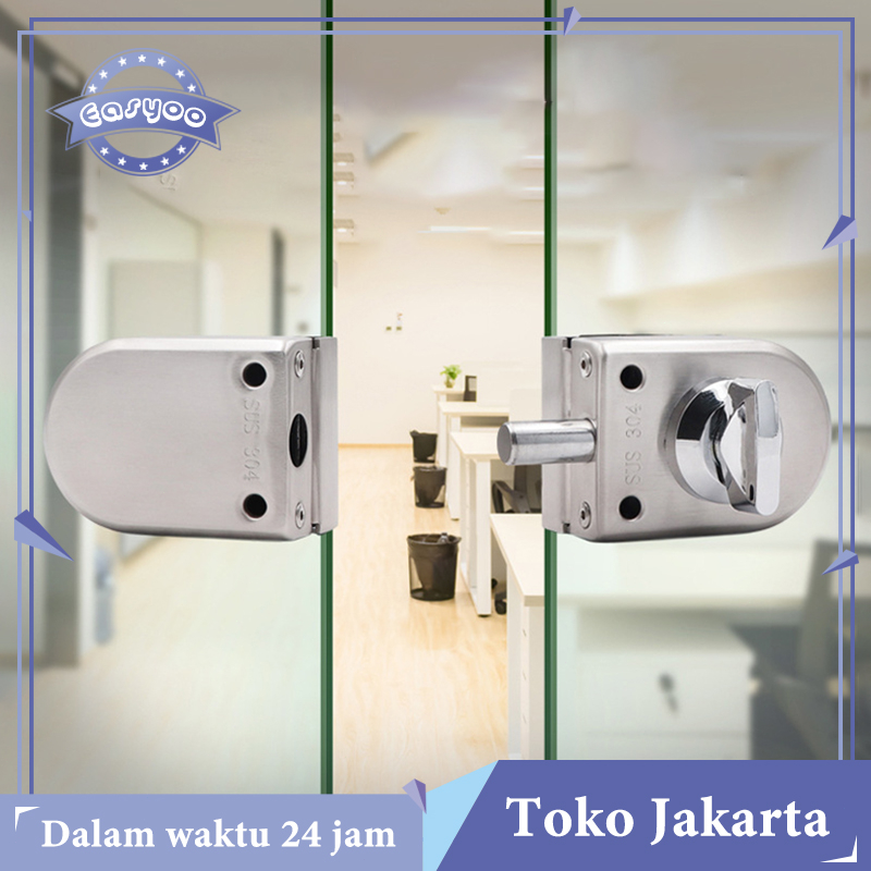 Jual 10-12mm Kunci Pintu Kaca Kamar Mandi Double Shower Glass Door Lock Kaca | Shopee Indonesia