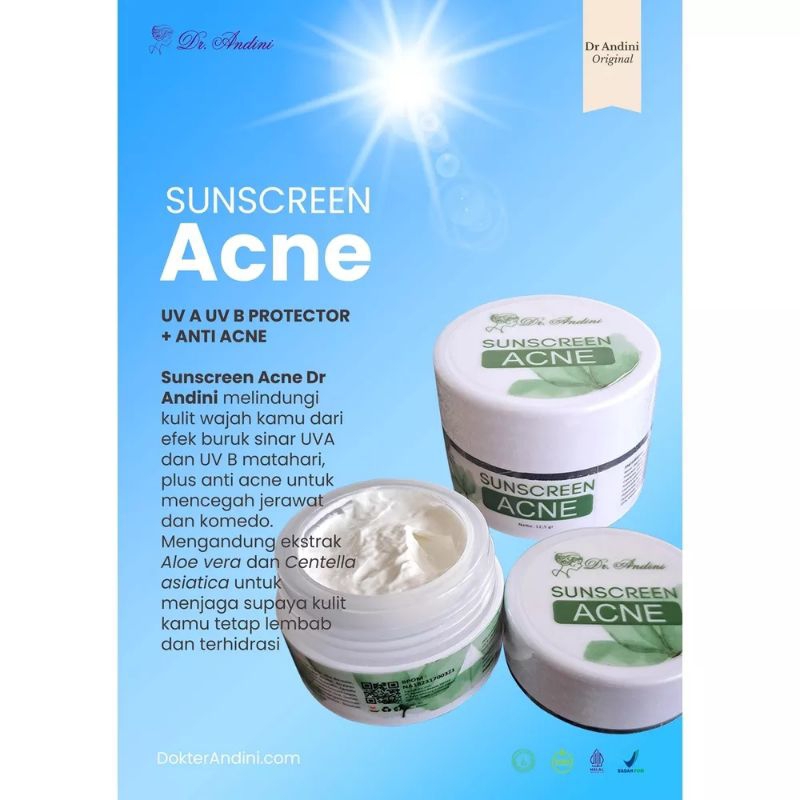 Jual DR ANDINI SUNSCREEN ACNE | Shopee Indonesia